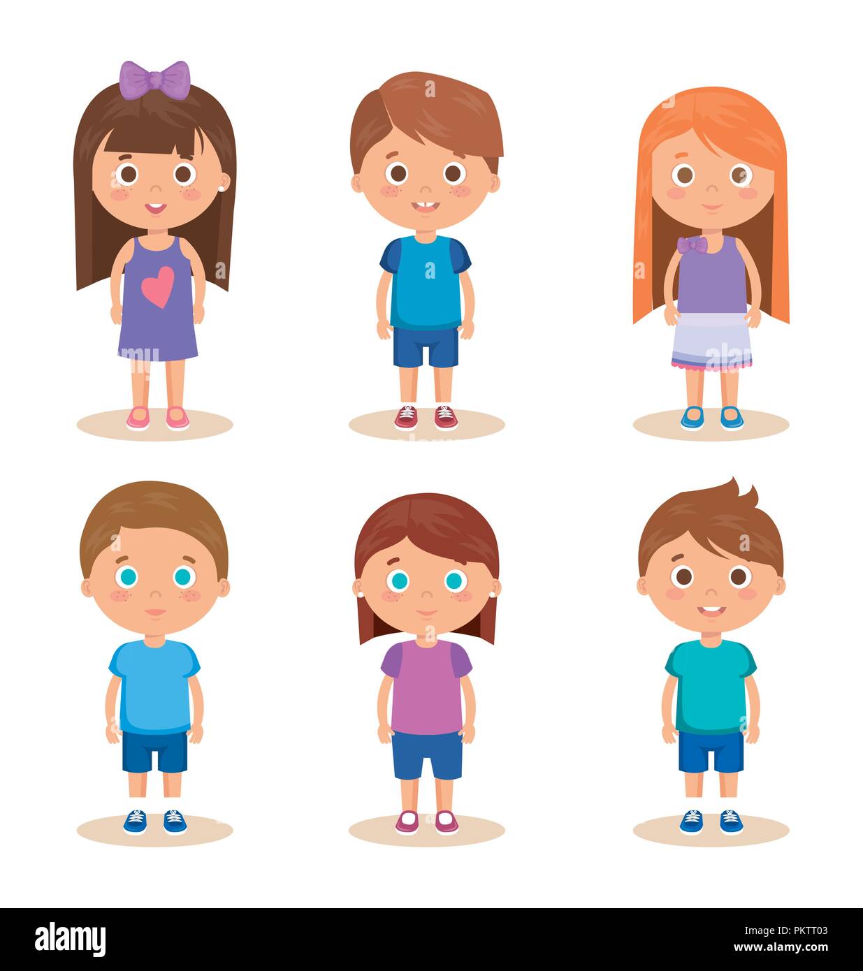 group of little kids characters Stock Vector Image & Art - Alamy