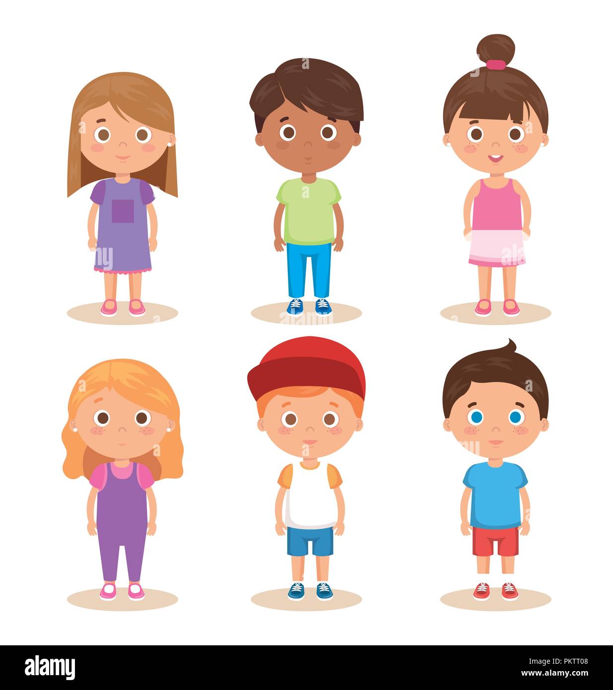 group of little kids characters Stock Vector Image & Art - Alamy