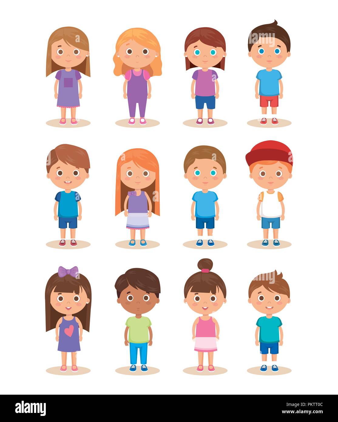 group of little kids characters Stock Vector Image & Art - Alamy