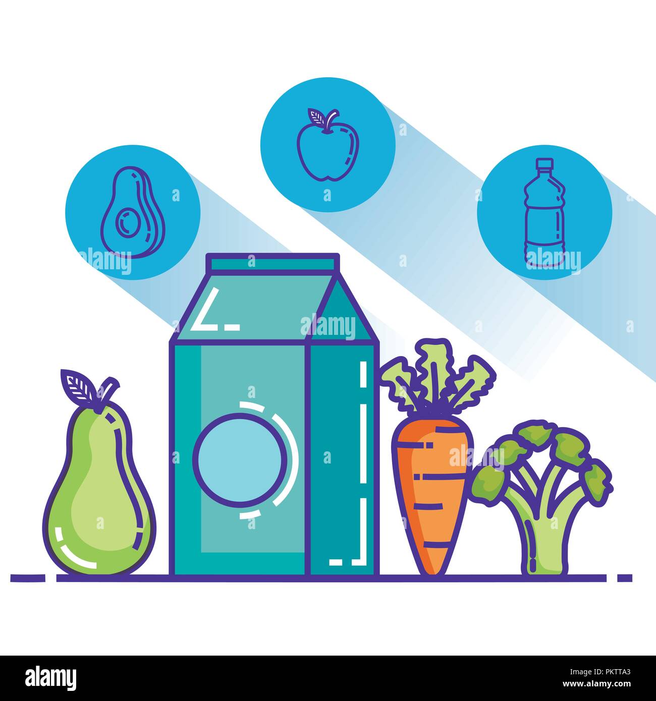 healthy food lifestyle icons Stock Vector Image & Art - Alamy