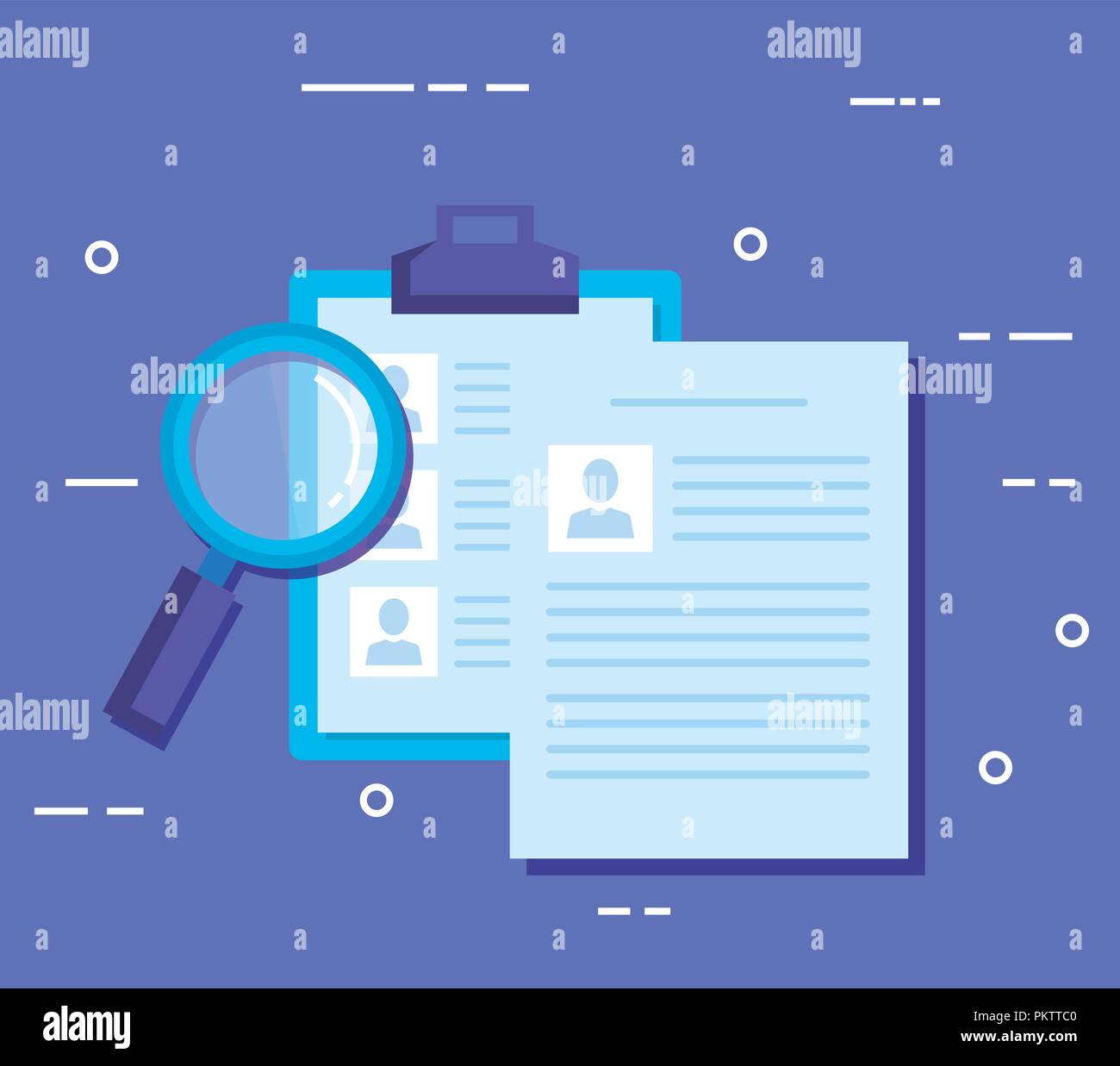 checklist clipboard with magnifying glass Stock Vector Image & Art - Alamy