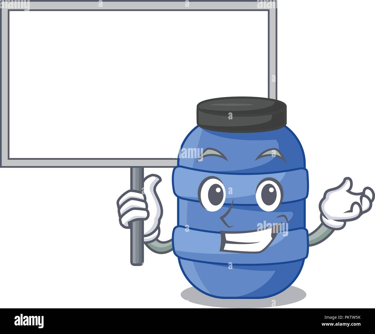 Bring board large cartoon plastic barrel for water Stock Vector Image ...