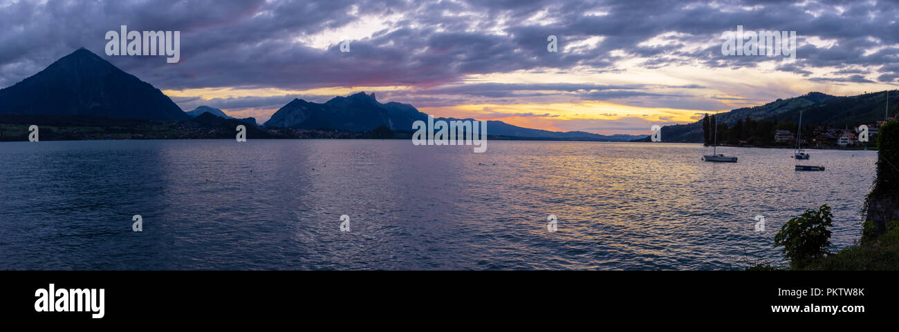 Stunning night view interlaken hi-res stock photography and images - Alamy