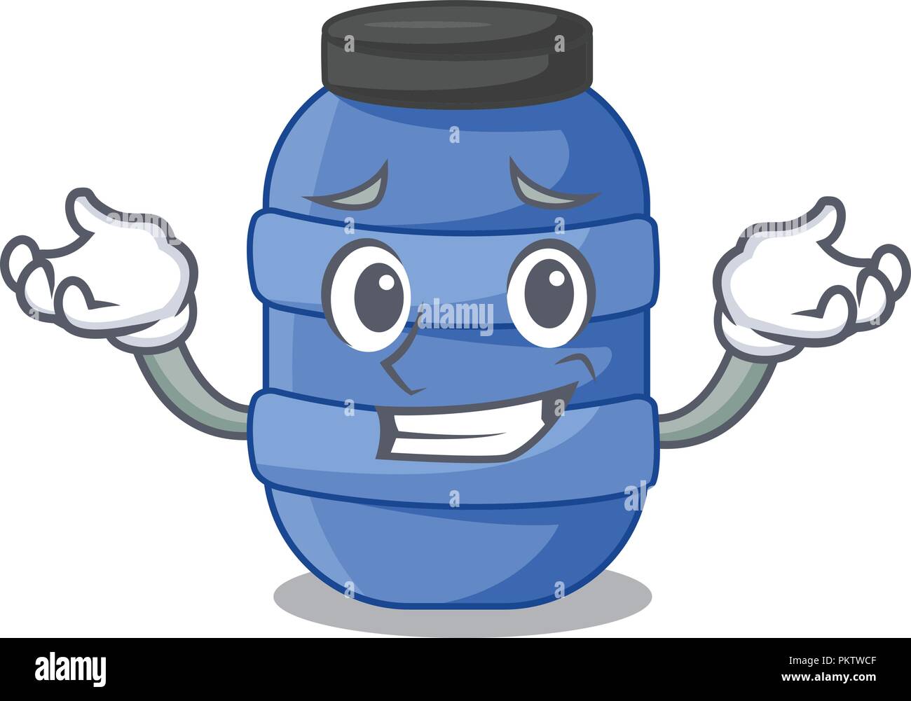 Grinning cartoon big plastic barrel for chemical Stock Vector Image ...