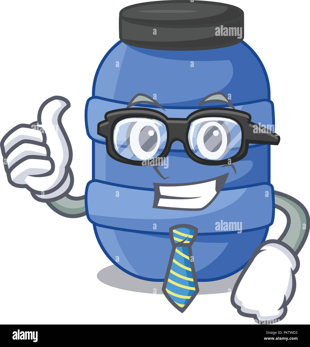 Businessman cartoon big plastic barrel for chemical Stock Vector Image ...