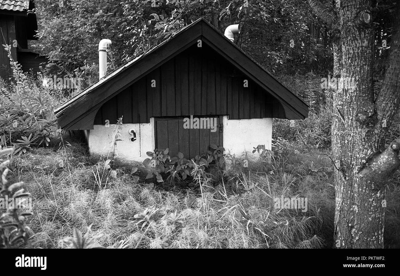 Scandinavian hut in woods Stock Photo - Alamy