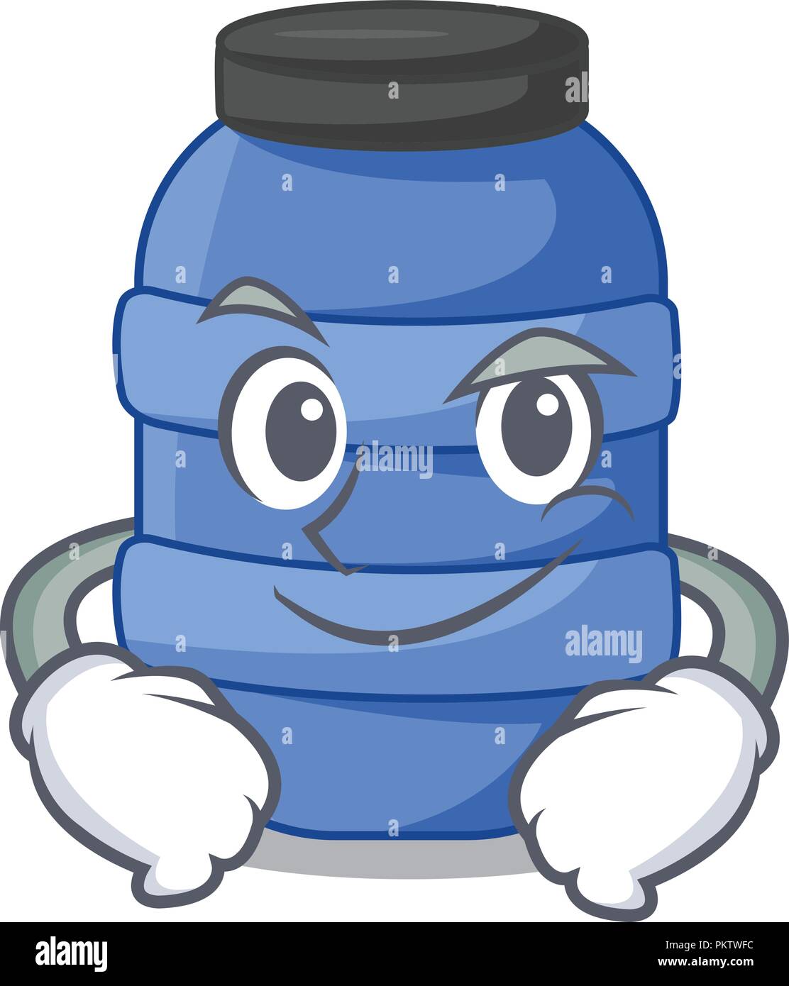 Smirking cartoon big plastic barrel for chemical Stock Vector Image ...