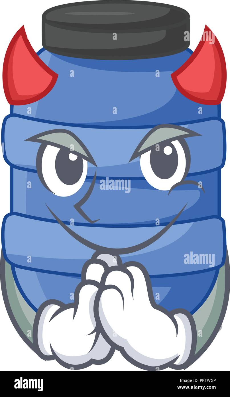 Devil cartoon plastic barrel for trash dry Stock Vector Image & Art - Alamy