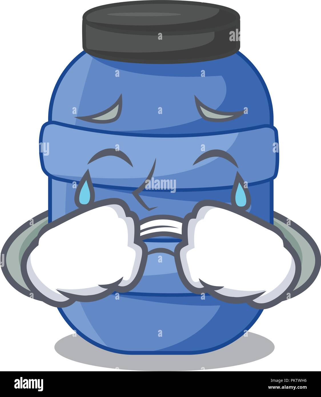 Crying cartoon plastic barrel for trash dry Stock Vector Image & Art ...