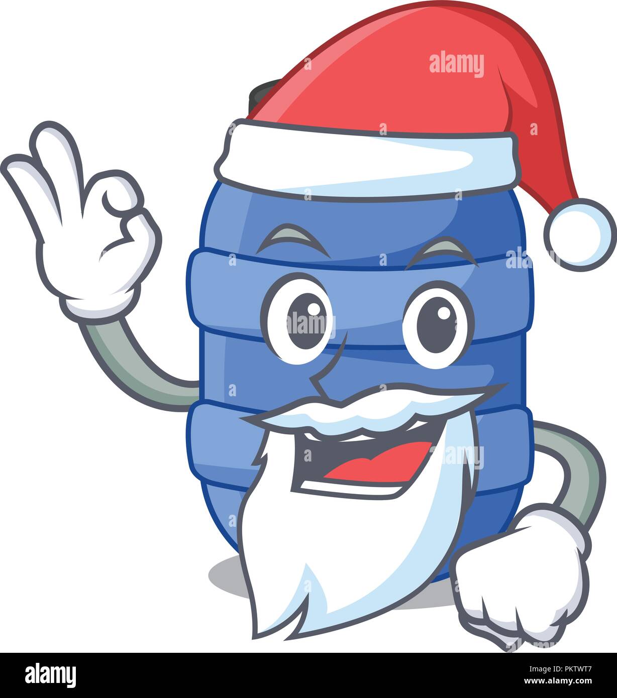 Santa plastic barrel container for fish cartoon Stock Vector Image ...