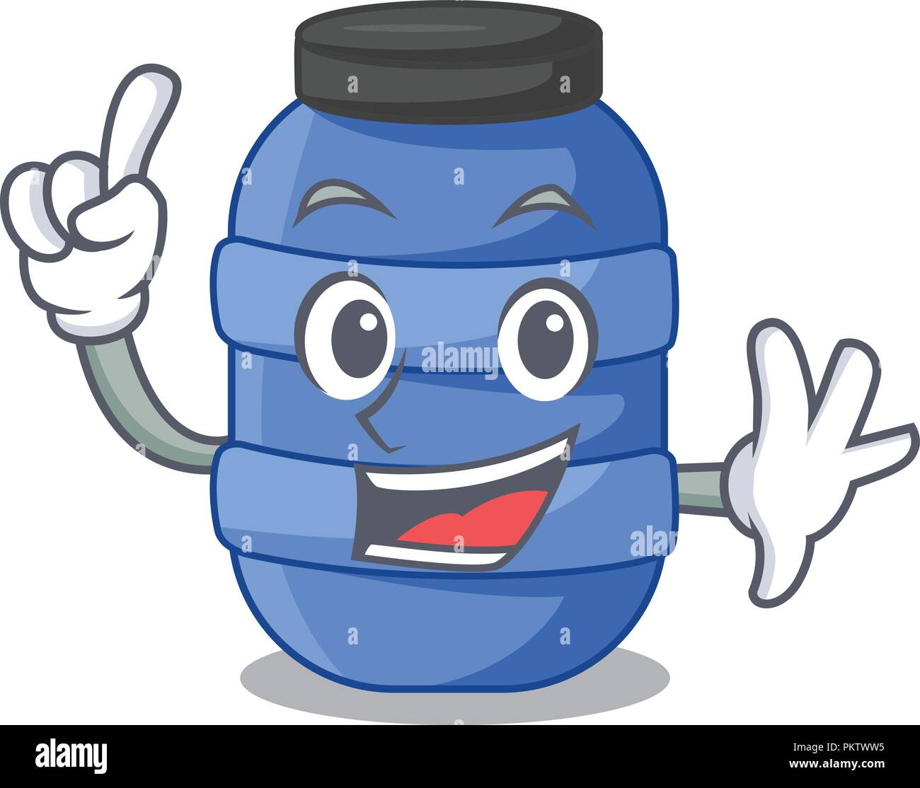 Finger plastic barrel container for fish cartoon Stock Vector Image ...