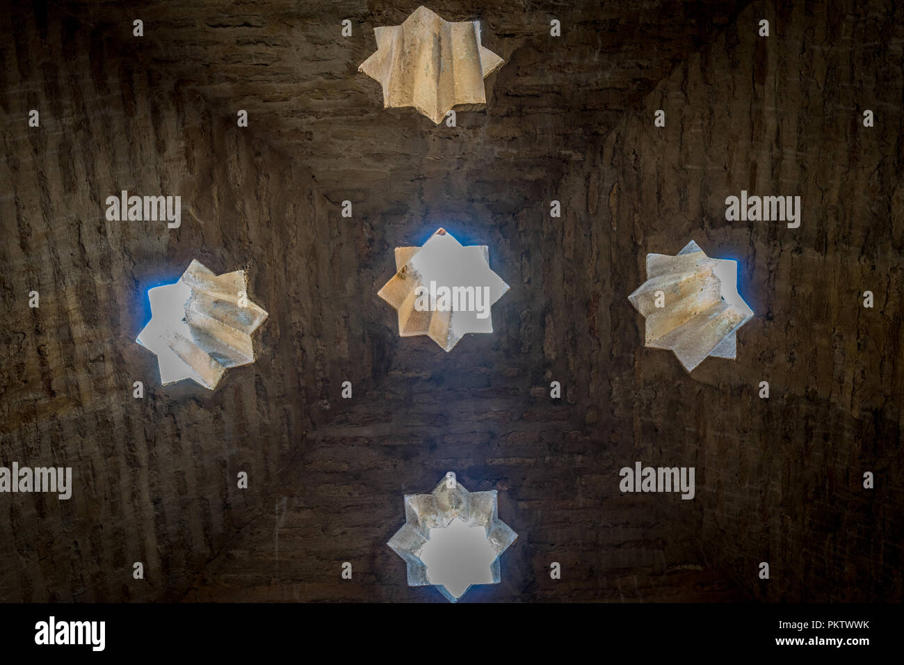 Granada, Spain - 23 June 2017: Interior ceiling decoration of the ...