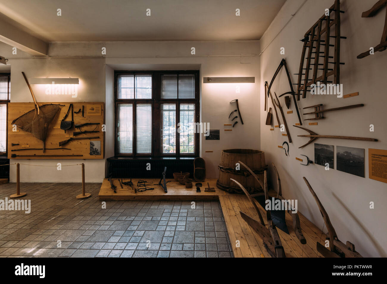 Zakopane, Poland - Sept 14, 2018: Traditional agricultural hand tools ...