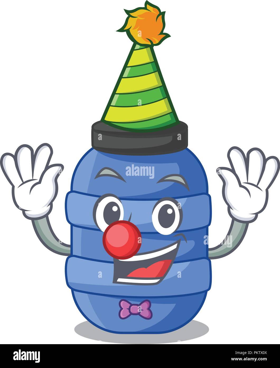 Clown plastic barrel container for fish cartoon Stock Vector Image ...