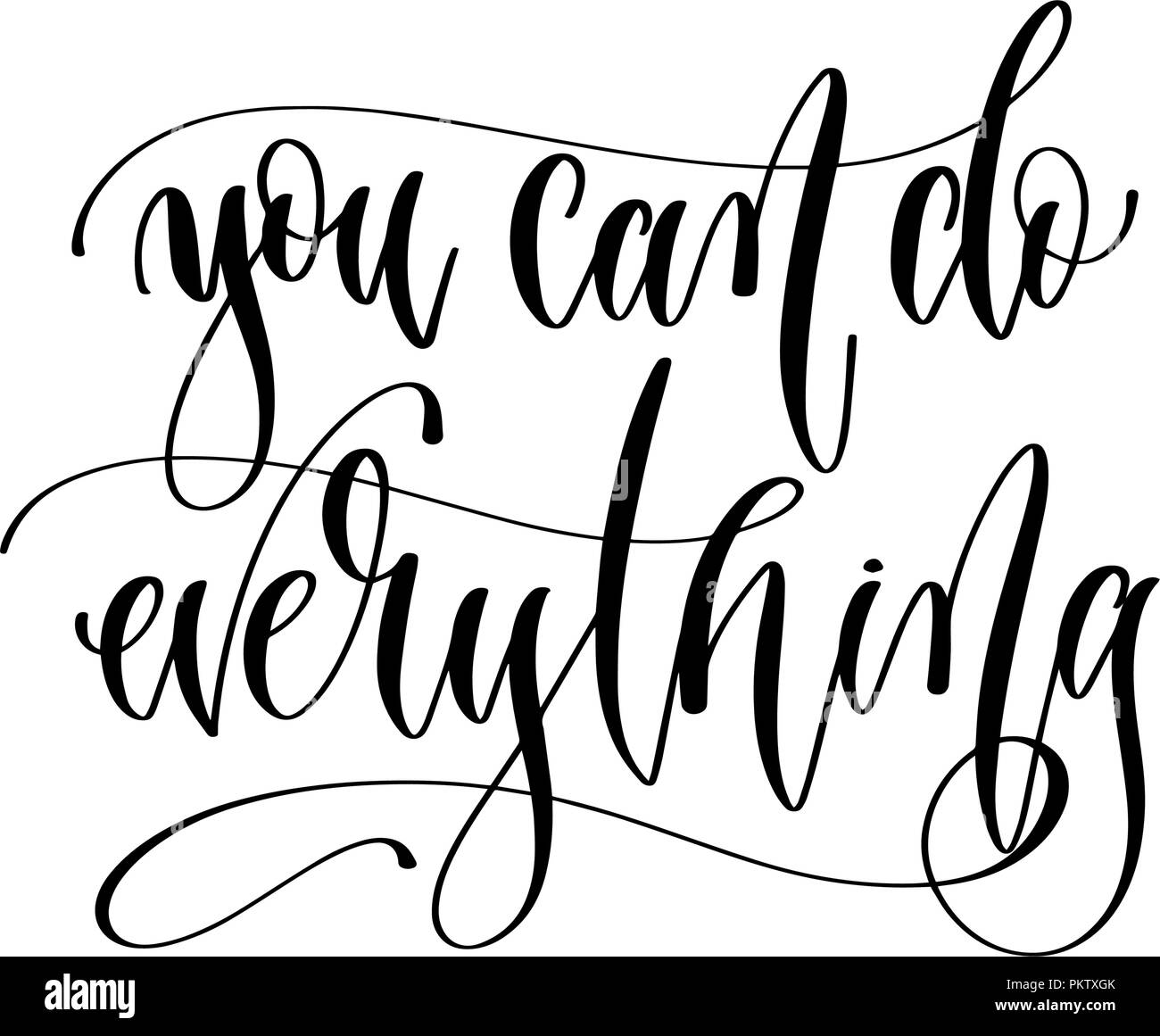 you can do everything - hand lettering inscription text Stock Vector ...