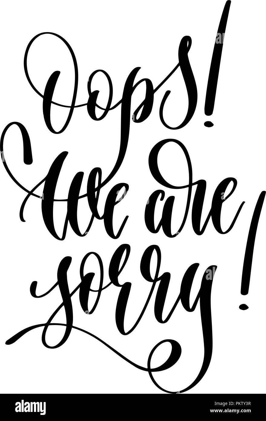 Oops symbol concept word Black and White Stock Photos & Images - Alamy