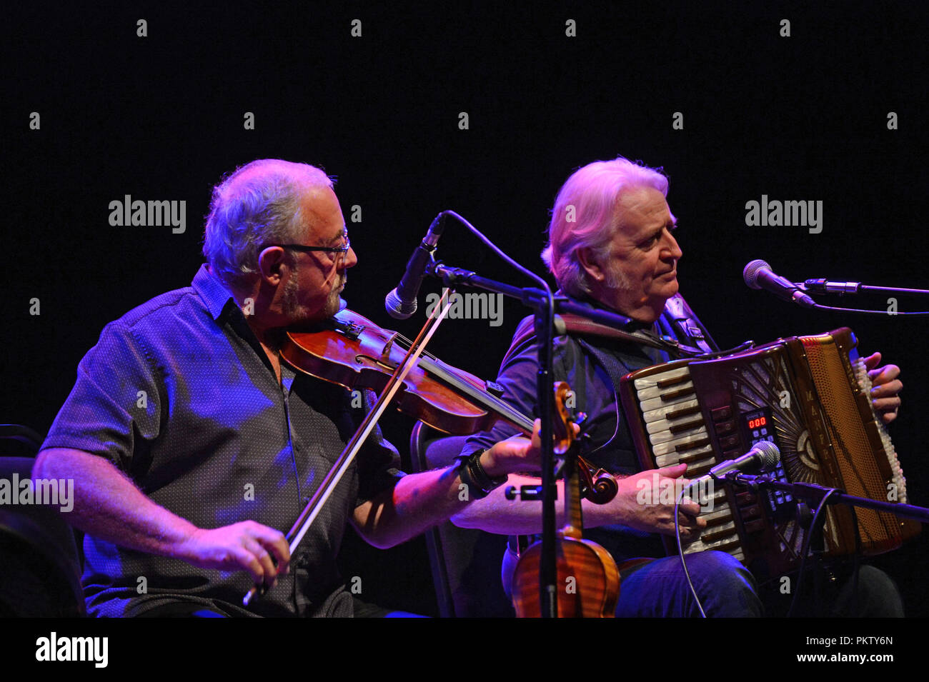 Aly Bain & Phil Cunningham performing at Mareel in Shetland Stock Photo ...