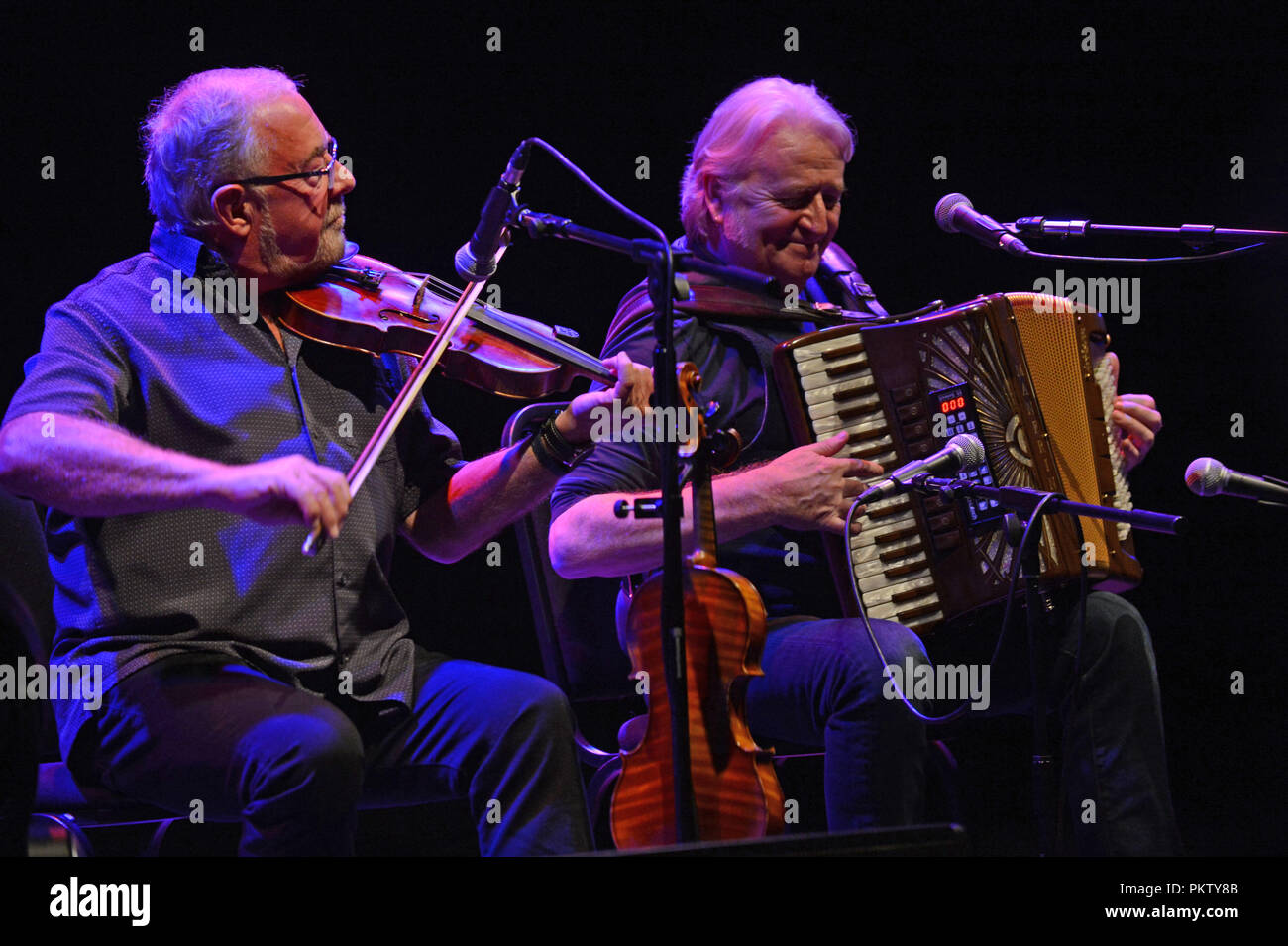 Aly Bain & Phil Cunningham performing at Mareel in Shetland Stock Photo ...
