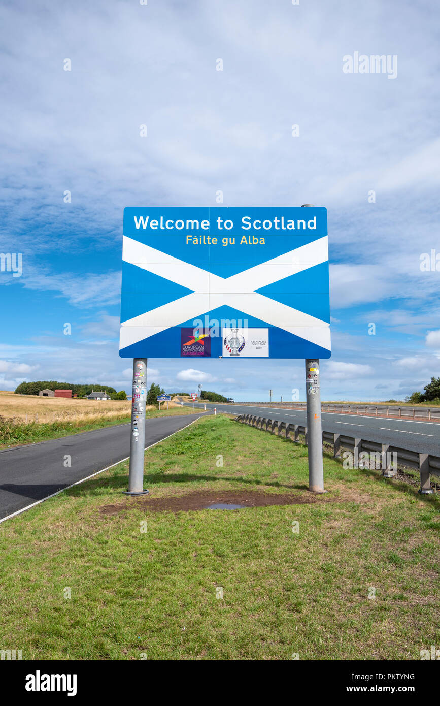 Scotland England Border Sign High Resolution Stock Photography and ...
