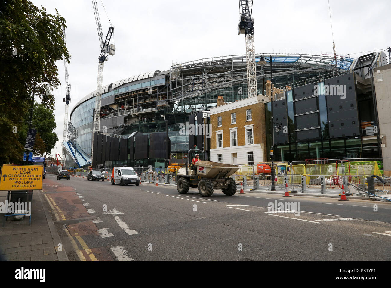 A general view of the ongoing construction of Tottenham Hotspur's new ...