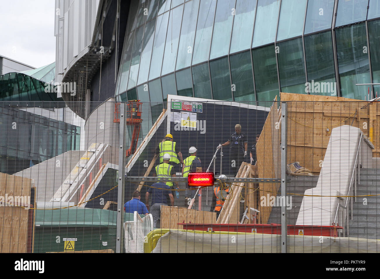 A general view of the ongoing construction of Tottenham Hotspur's new ...