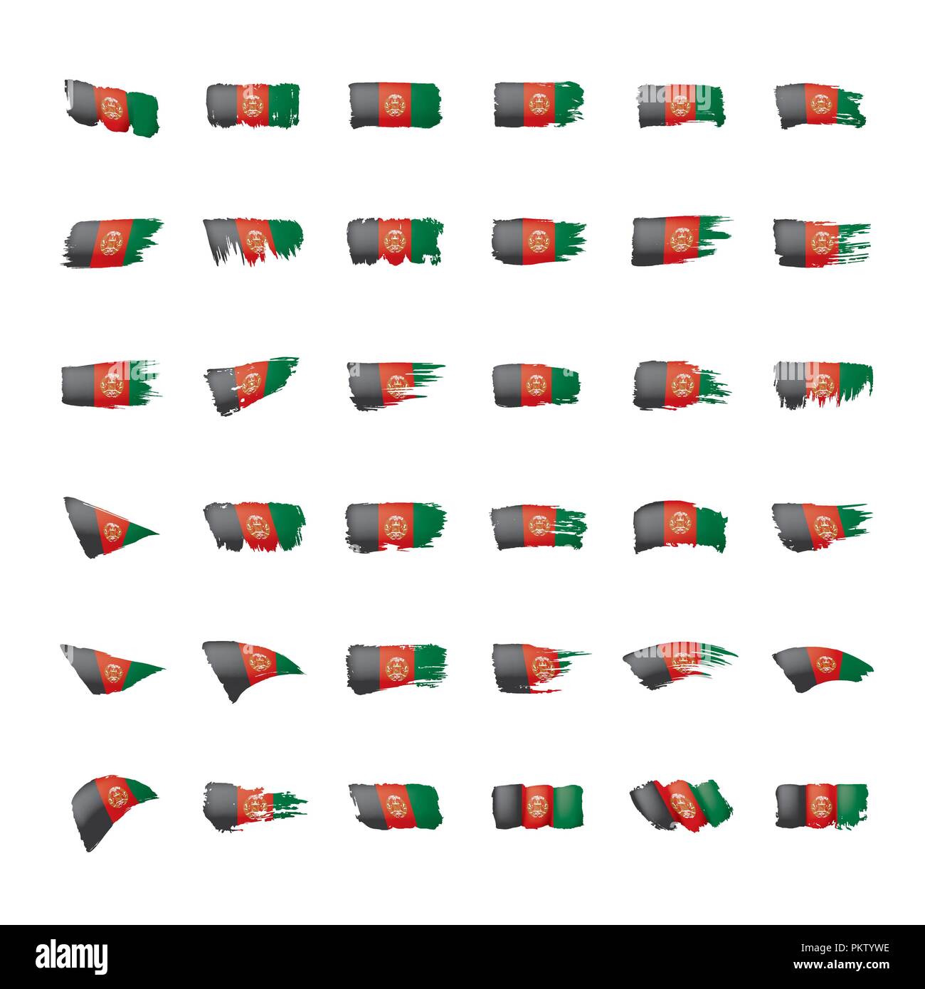 Afghanistan flag, vector illustration on a white background Stock ...