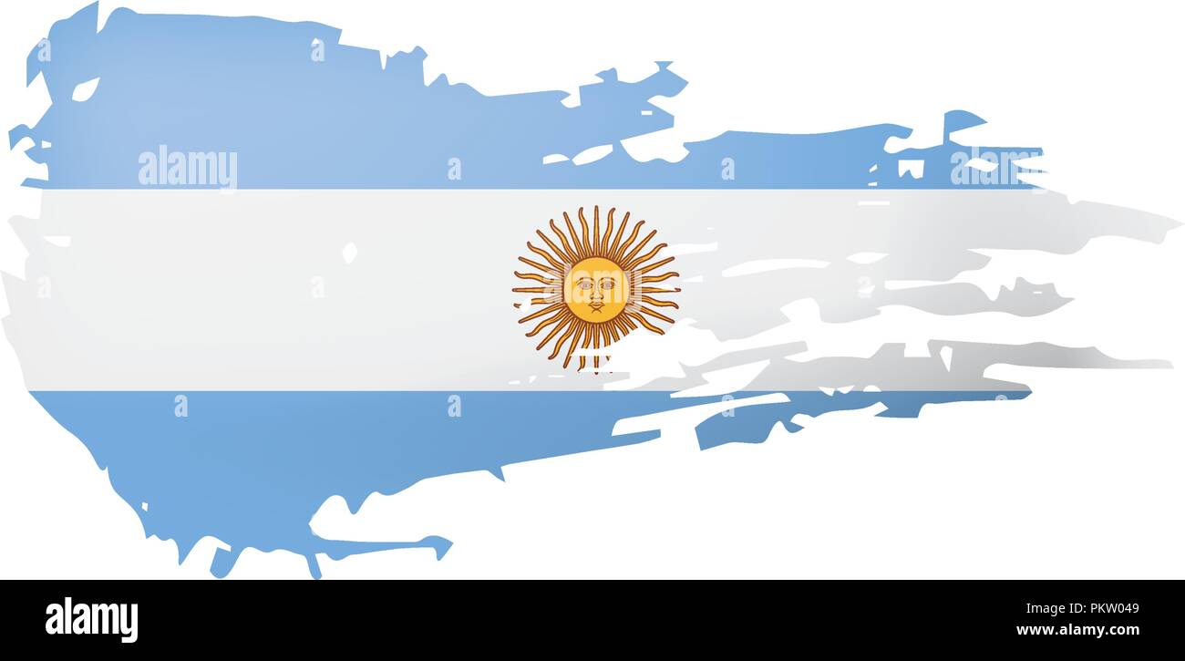 Argentina flag, vector illustration on a white background Stock Vector ...