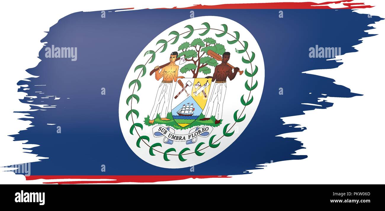Belize flag, vector illustration on a white background Stock Vector ...