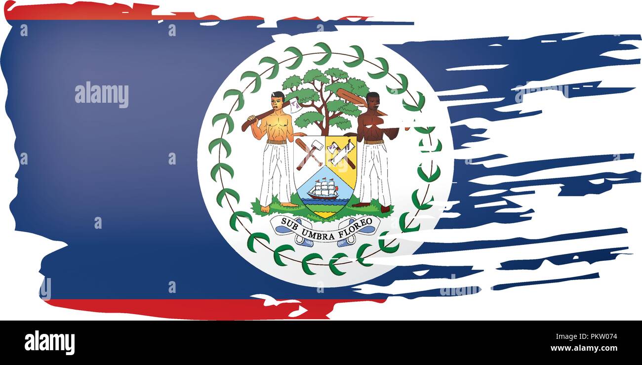 Belize flag, vector illustration on a white background Stock Vector ...