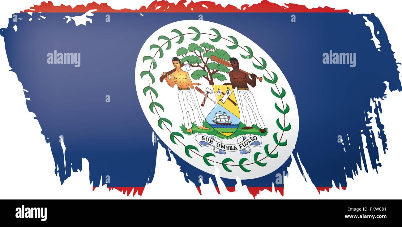 Belize flag, vector illustration on a white background Stock Vector ...