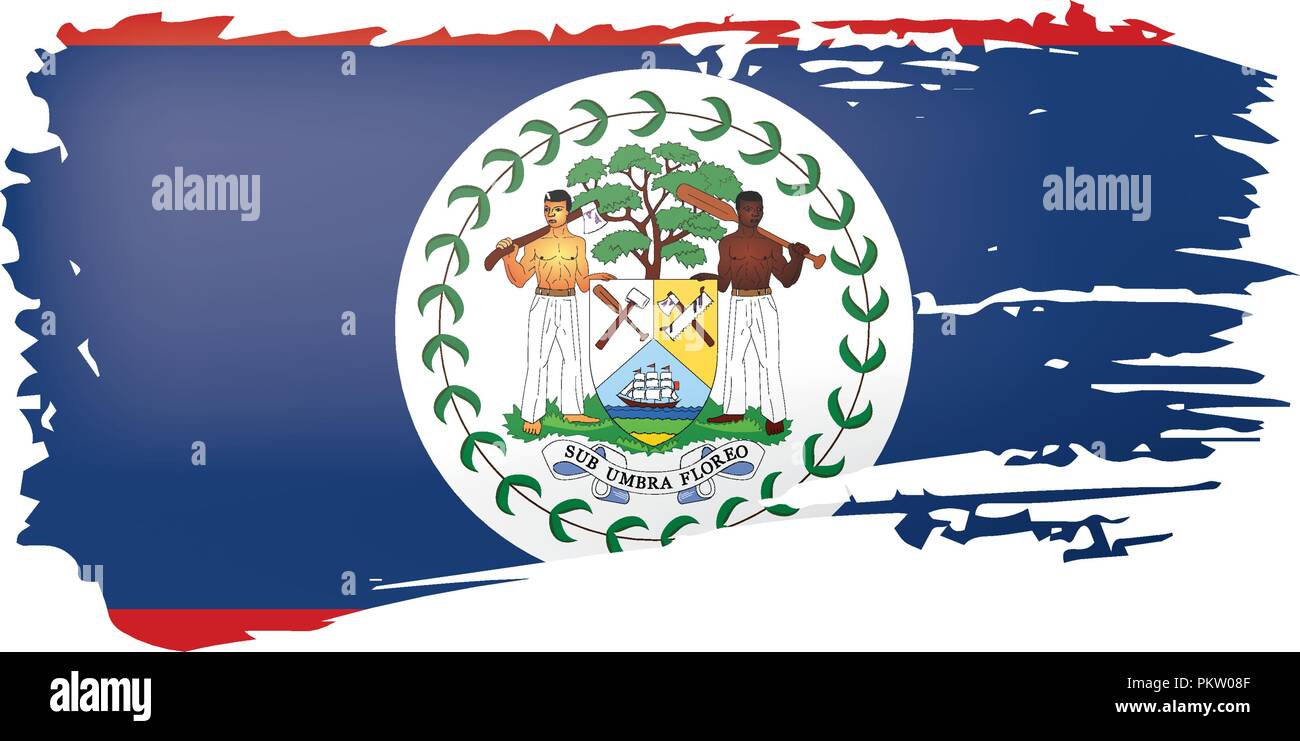 Belize flag, vector illustration on a white background Stock Vector ...