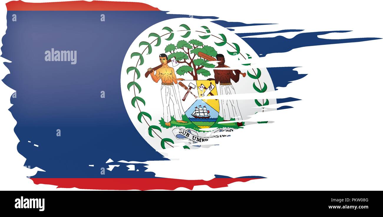Belize flag, vector illustration on a white background Stock Vector ...