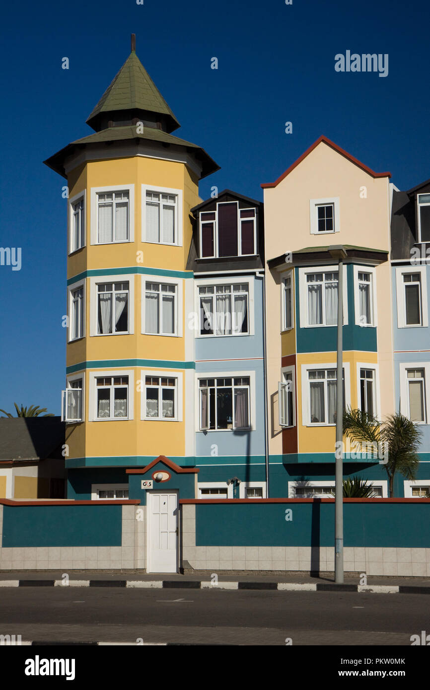 swakopmund buildings in namibia Stock Photo - Alamy