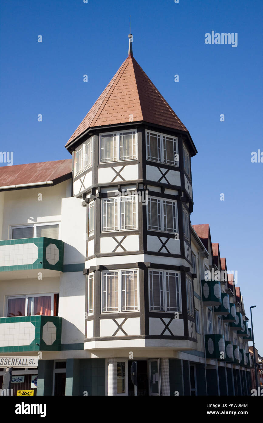 swakopmund buildings in namibia Stock Photo - Alamy