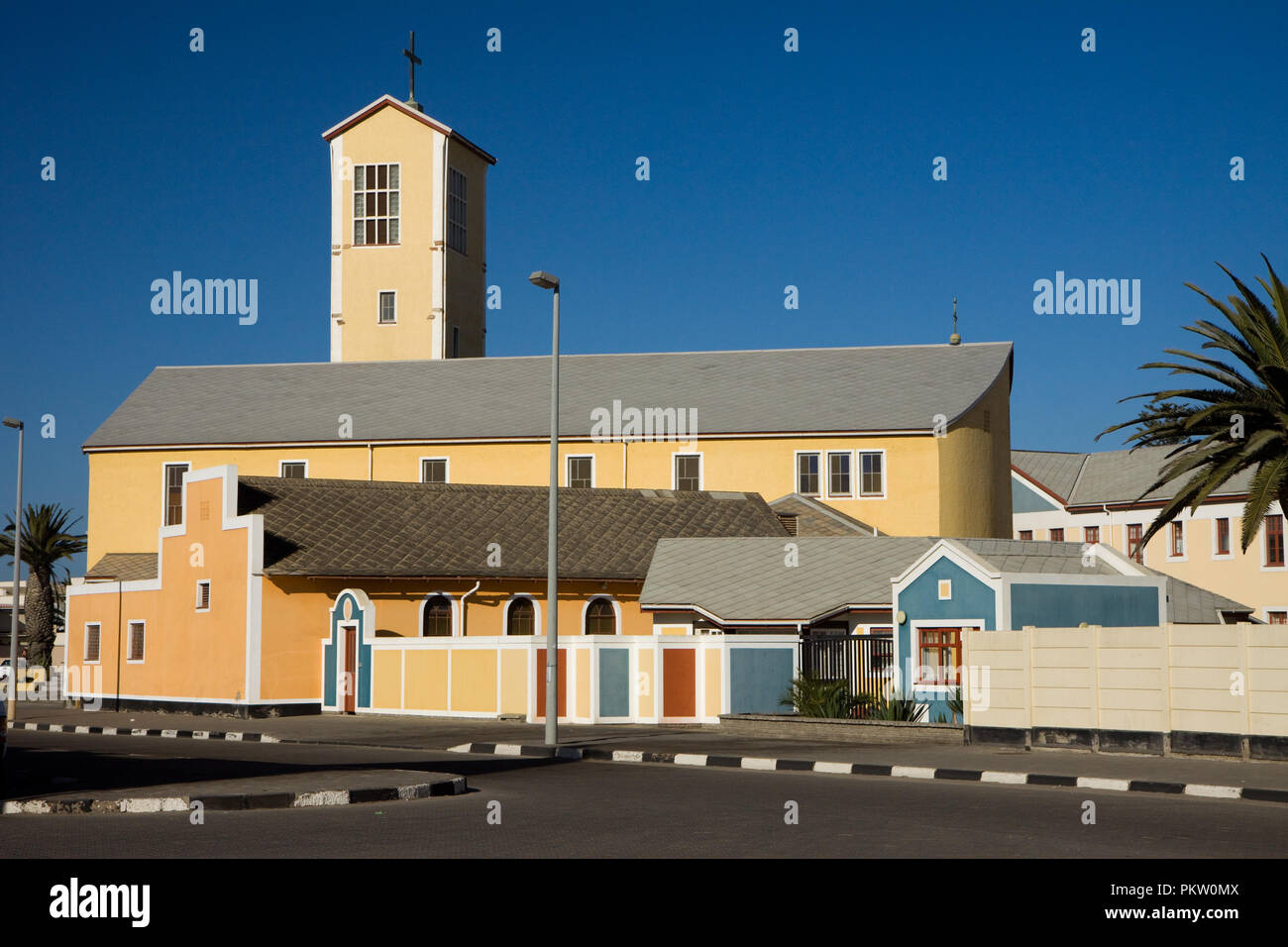 swakopmund buildings in namibia Stock Photo - Alamy