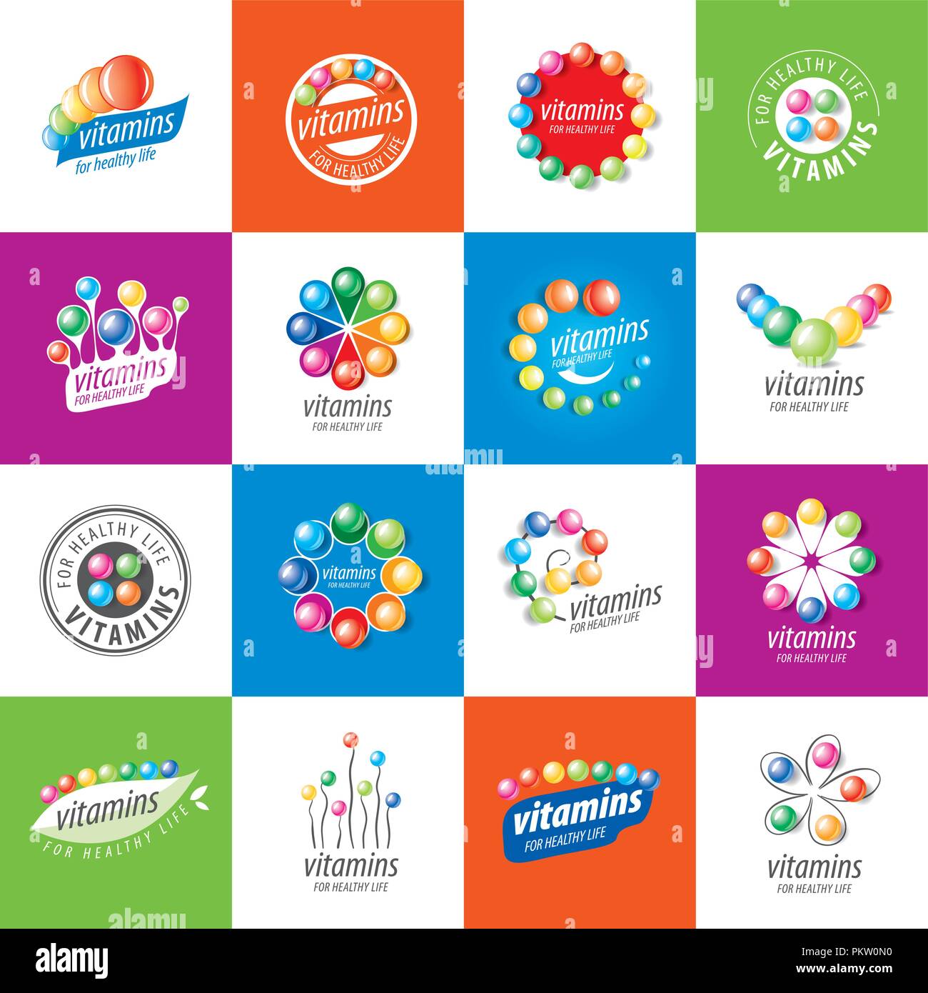 vector logo vitamins Stock Vector Image & Art - Alamy