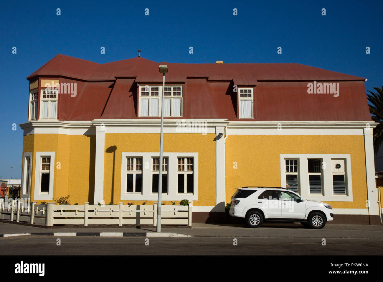 swakopmund buildings in namibia Stock Photo - Alamy