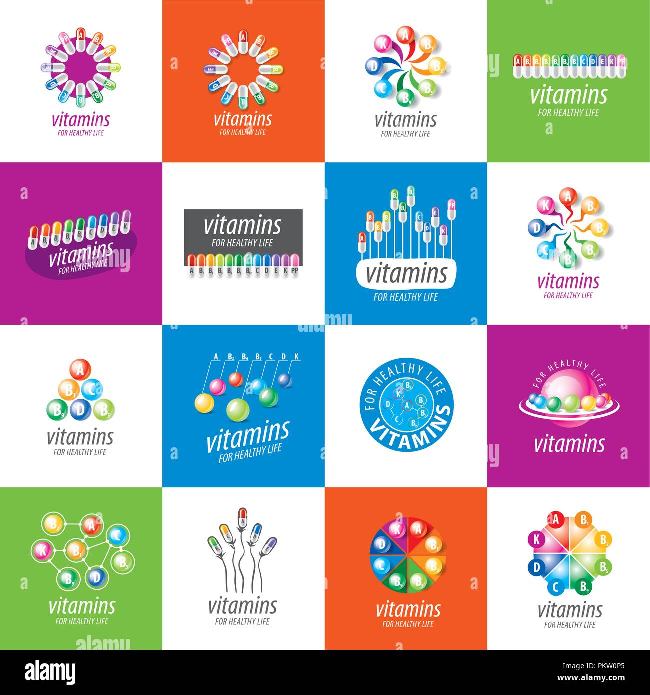 vector logo vitamins Stock Vector Image & Art - Alamy