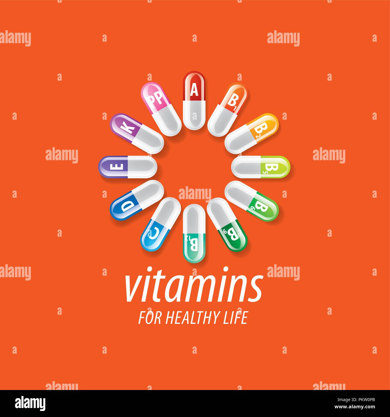 vector logo vitamins Stock Vector Image & Art - Alamy