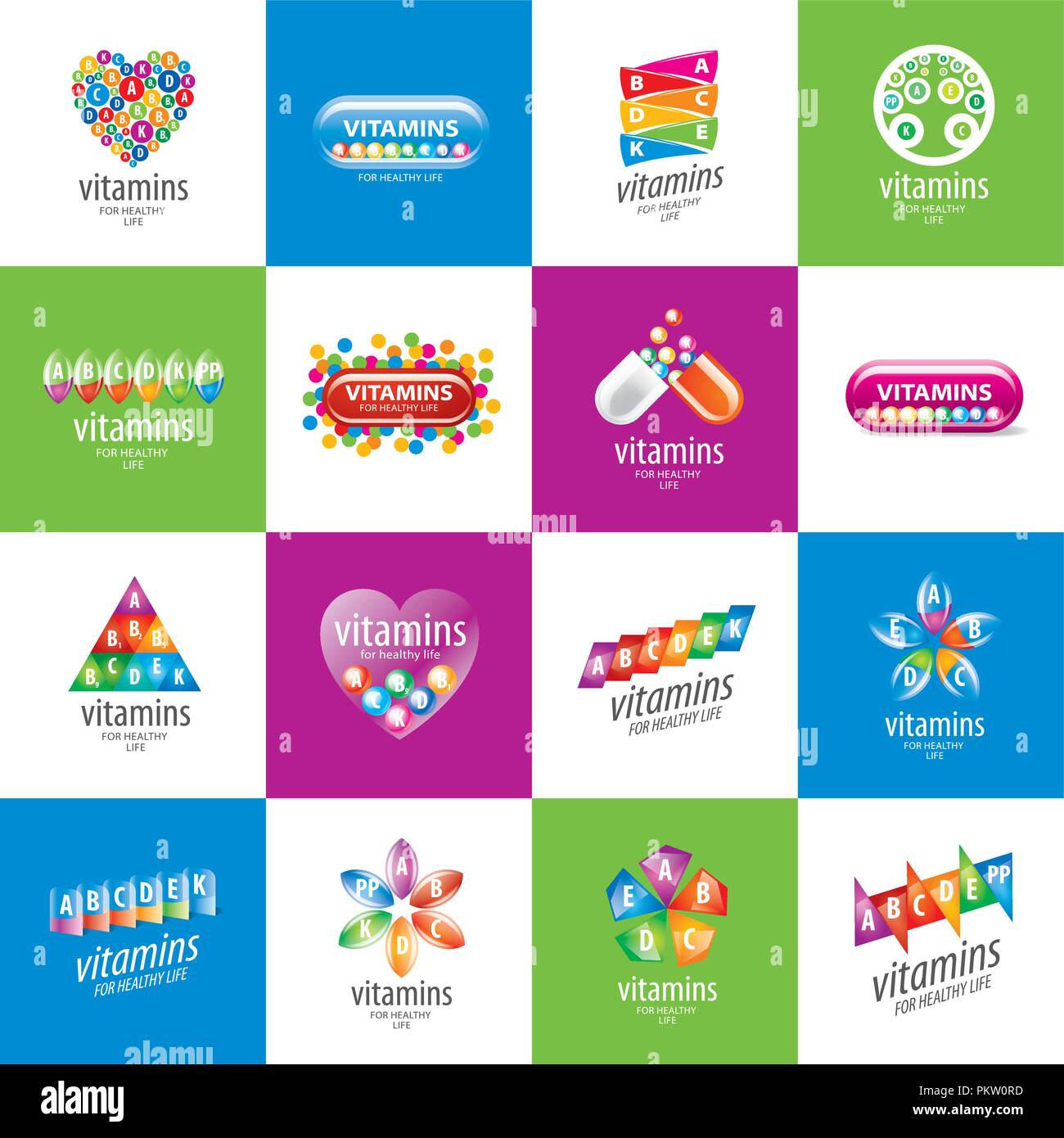 vector logo vitamins Stock Vector Image & Art - Alamy