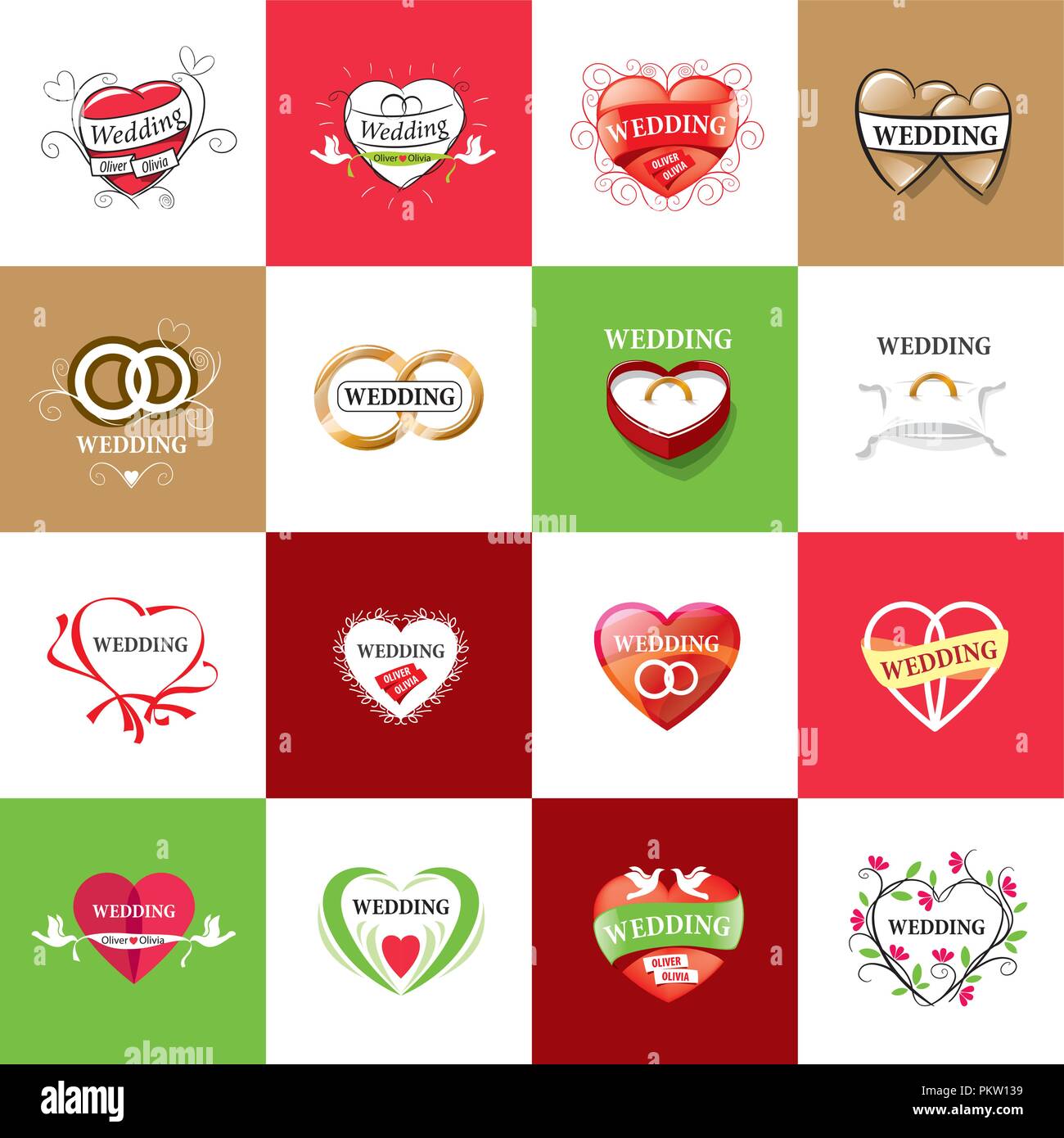 vector logo wedding Stock Vector Image & Art - Alamy