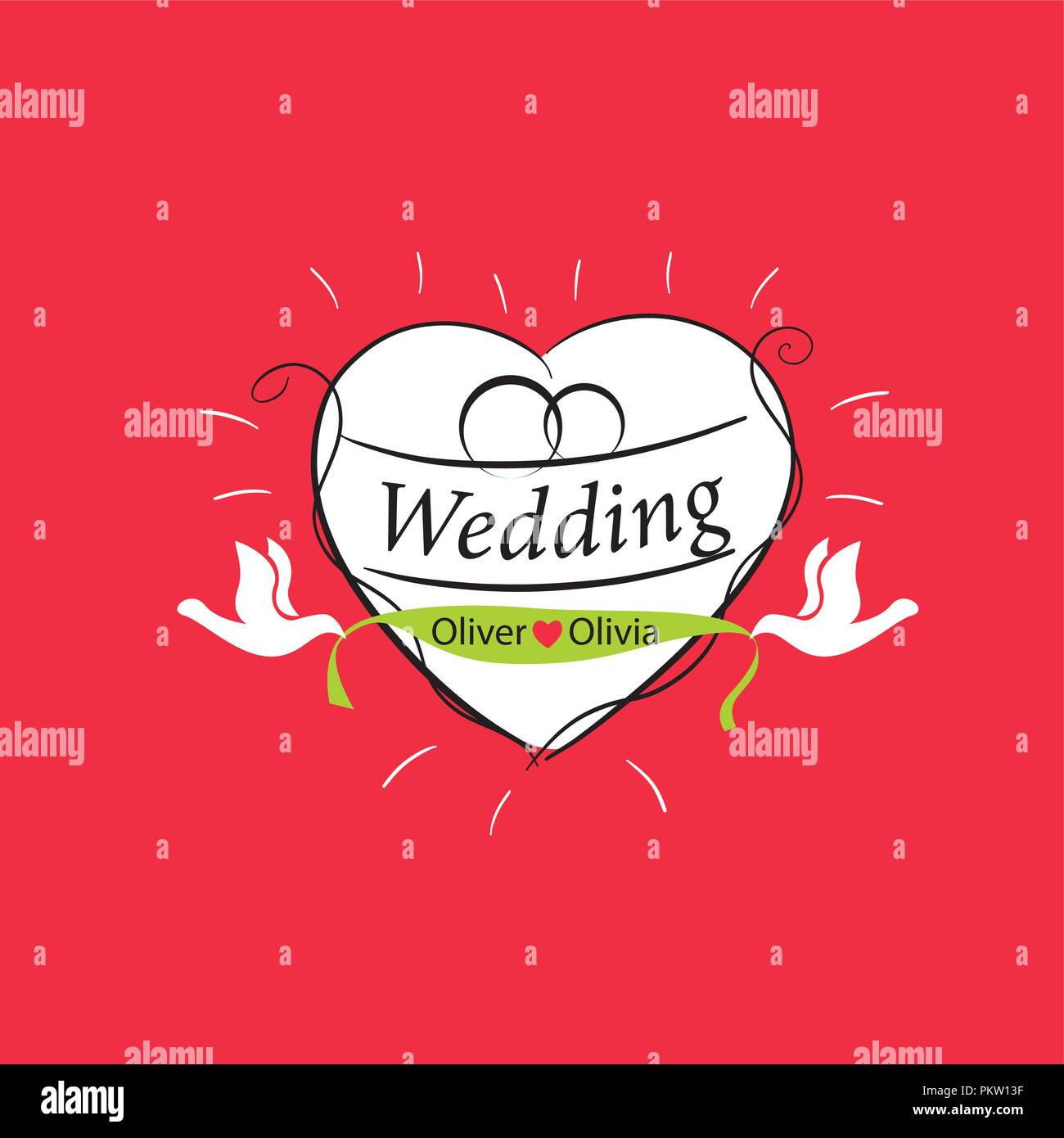 vector logo wedding Stock Vector Image & Art - Alamy