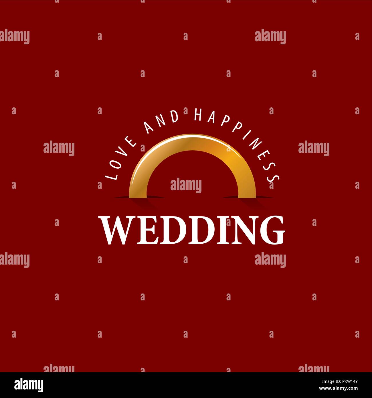 Wedding logo couple rings icon Stock Vector Images - Alamy