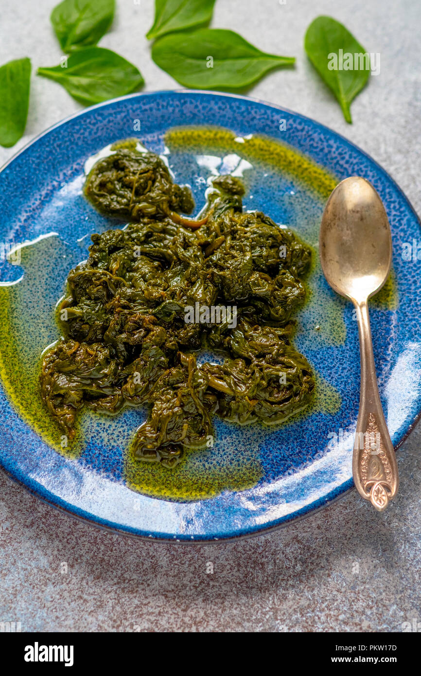 Pkaila or bkeila long cooked spinach hi-res stock photography and ...