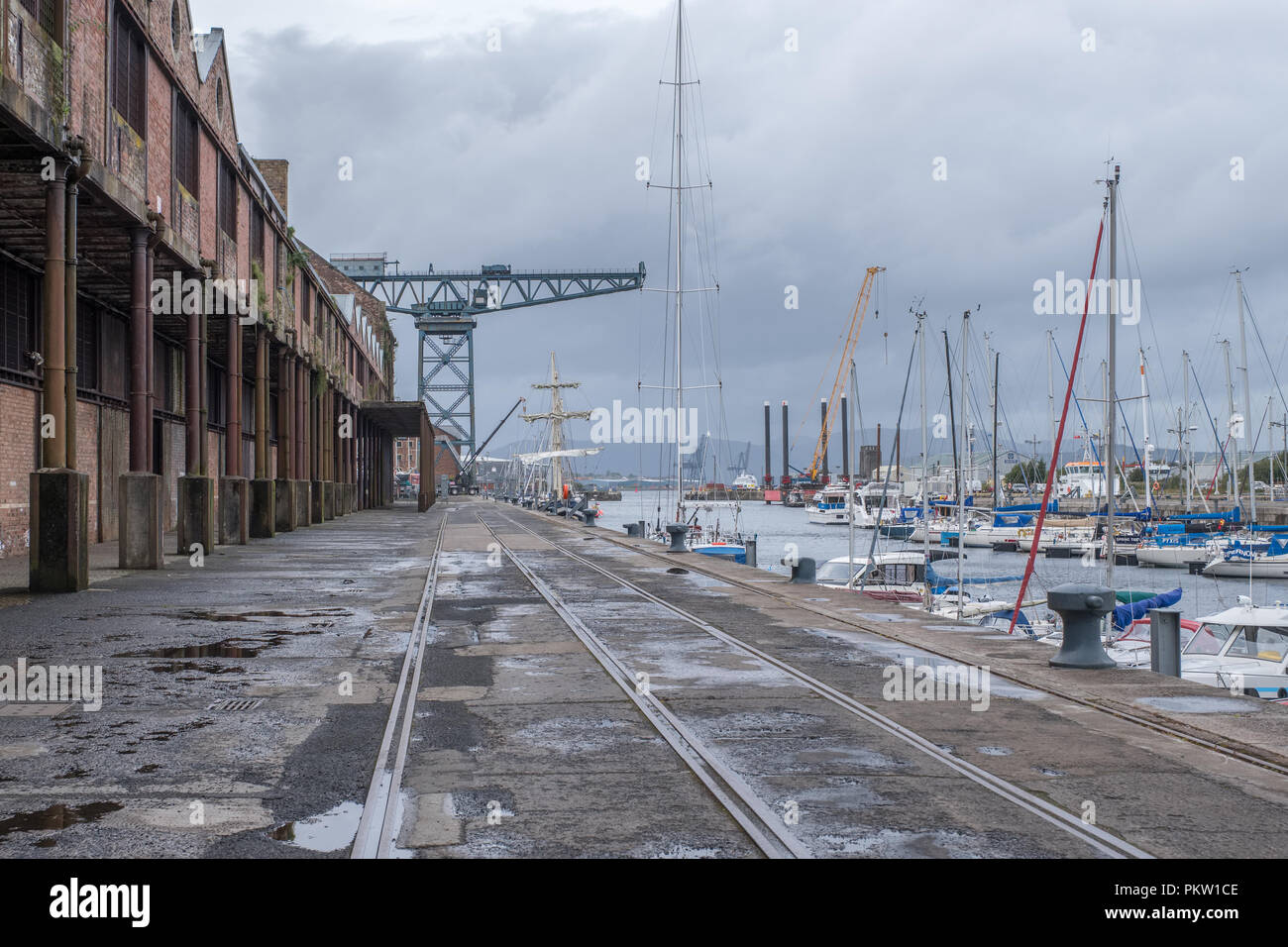 Greenock, Scotland, UK - September 13, 2018: James Watt Dock in ...