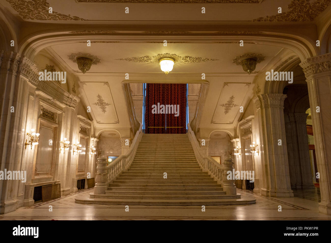 Bucharest Palace Of Parliament Interior High Resolution Stock ...