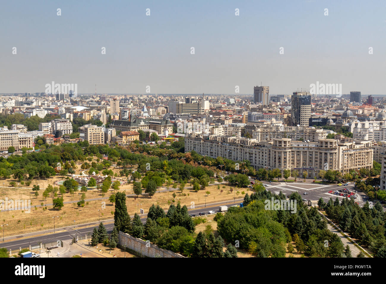 Bucharest parliament aerial view hi-res stock photography and images ...