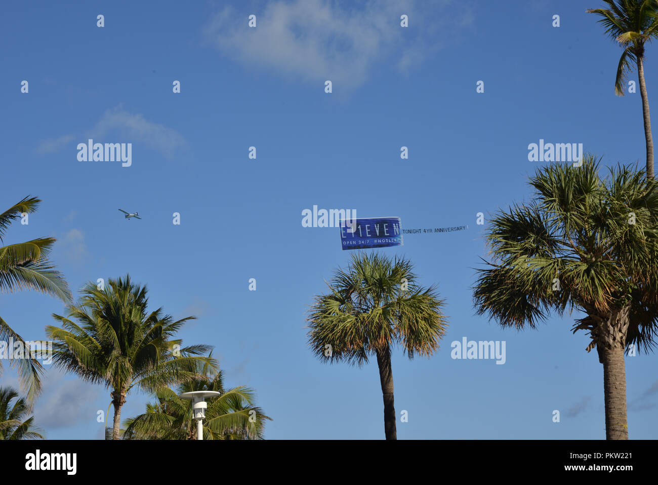 USA, FLORIDA, Miami, South Beach Banner dragger Stock Photo - Alamy