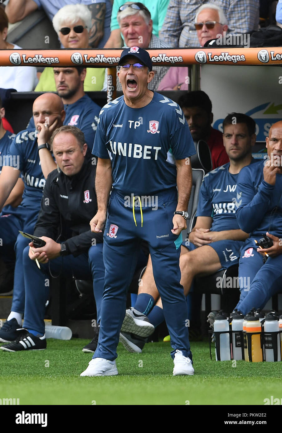 Middlesbrough manager Tony Pulis during the Sky Bet Championship match ...