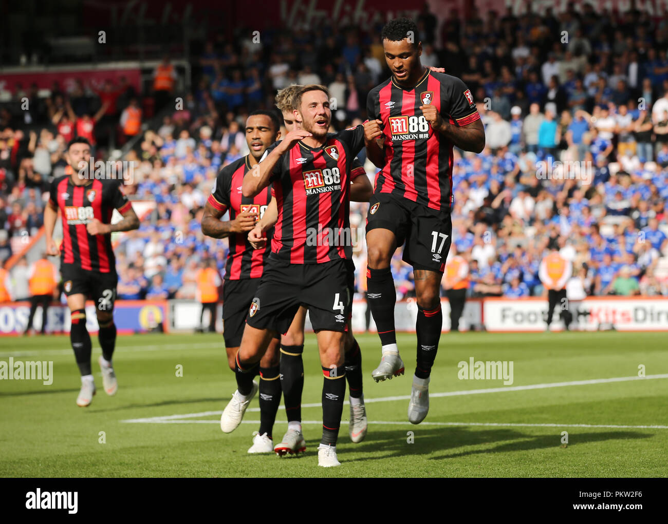Bournemouth's Joshua King celebrates scoring his side's third goal of ...